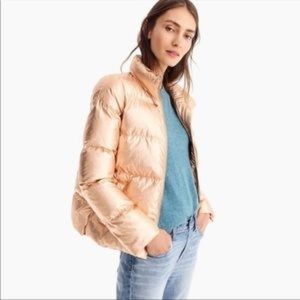 J. Crew | Jackets & Coats | Nwot Jcrew Rose Gold Puffer Jacket | Poshmark